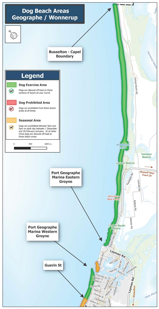 Dog Exercise Areas » City of Busselton
